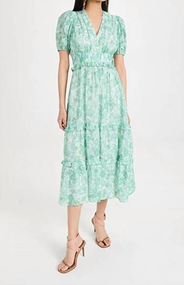 Shoshanna | Dresses | New Shoshanna Selene Dress In Green | Poshmark